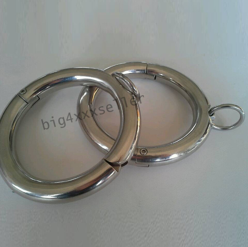 Stainless Steel Handcuffs Shackle Leg Cuffs Anklet Fetter Restraints | eBay