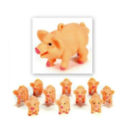 LOT OF 10 SOFT PLASTIC PIGS Small Tiny Toy Craft Gift NEW Little Farm ...