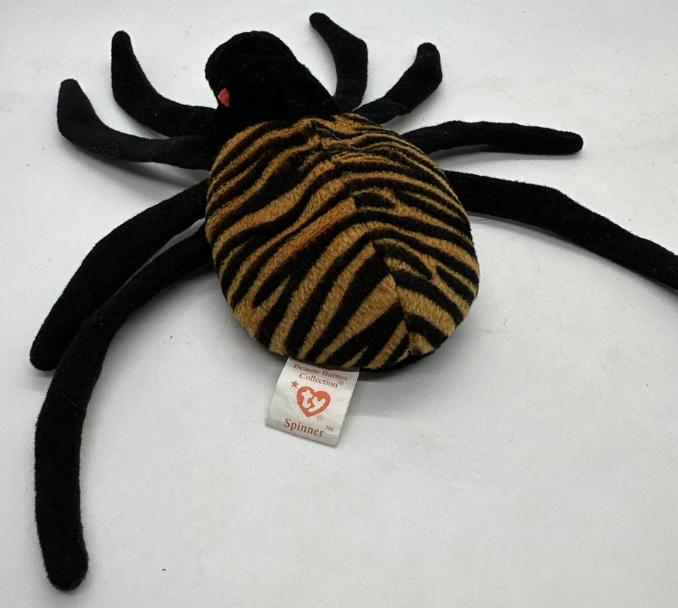 Ty Beanie Baby Spinner The Spider 1996 Halloween Mini 5" Body NO TAGS ...