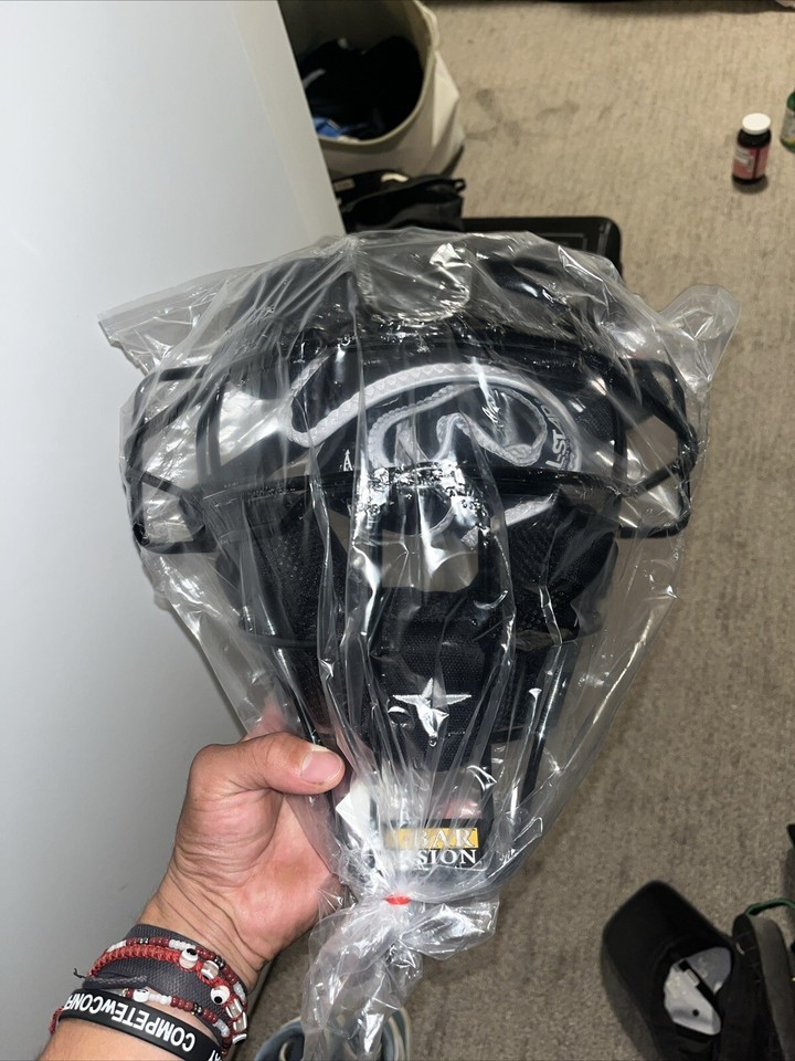 All Star FM25EXT Adult Baseball Solid Steel Catcher's Mask - Black, One ...