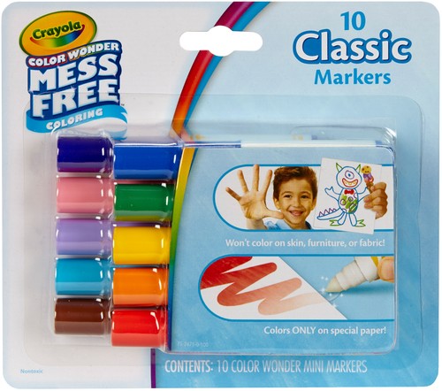 Crayola Color Wonder Mini Markers 10/Pkg-Classic 75-2471 | eBay