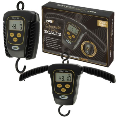 NEW NGT DYNAMIC DIGITAL FISHING SCALES FOLDING HANDLE CARP TACKLE 110lb ...