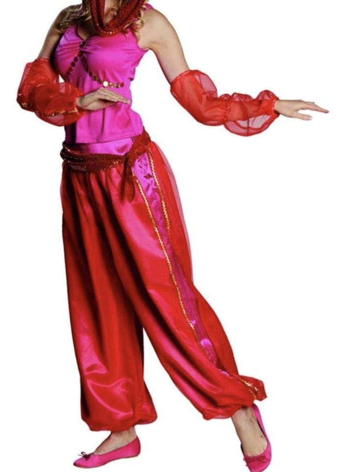 1001 Nacht Bezaubernde Jeannie Bauchtanz Kostüm mit Zubehör Gr. 36/38 ...