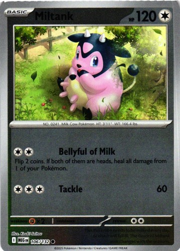 Miltank Reverse Holo 106/132 ME01: Mega Evolution NM | eBay