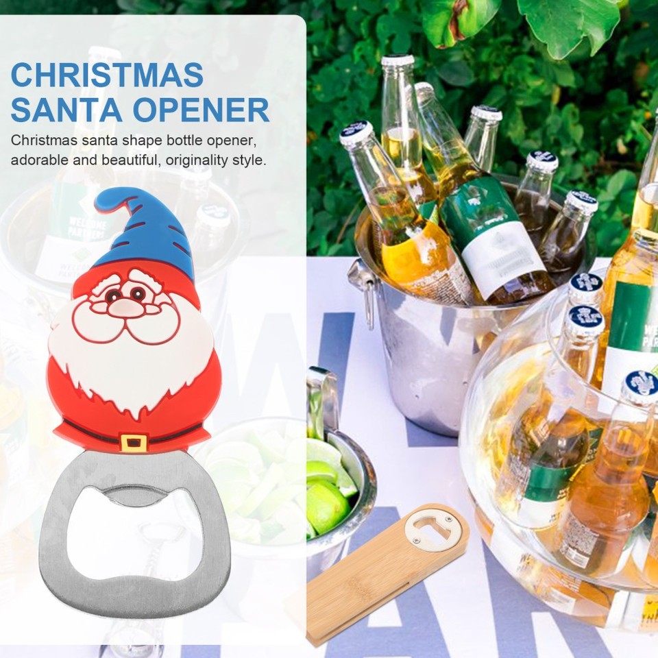 5PCS Christmas Santa Shape Bottle Opener Creative Portable Lifter Party ...