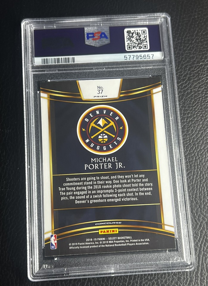 2018 Panini Select Michael Porter Jr. Rookie Tri-Color Prizm #37 PSA 10 ...