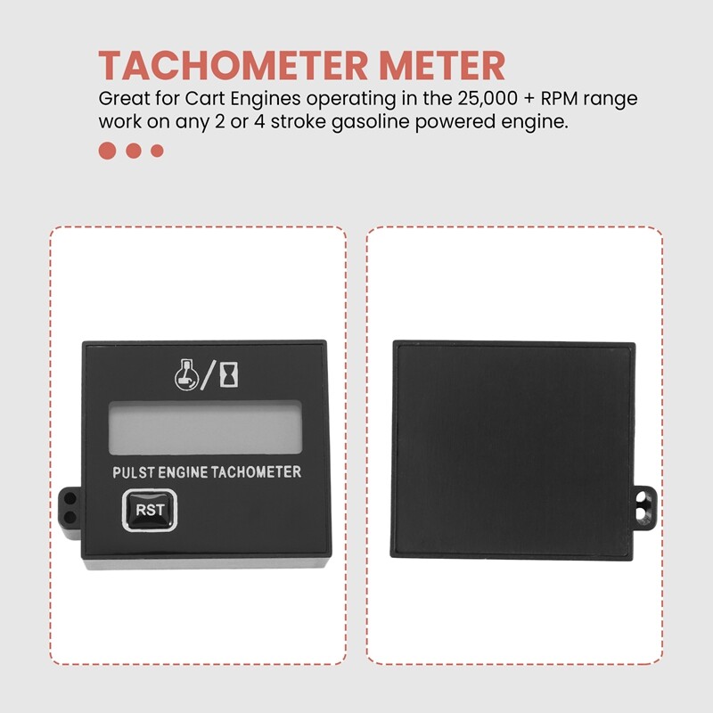 2X( Gasoline Digital Engine Tachometer Inductive Pulse Tachometer ...