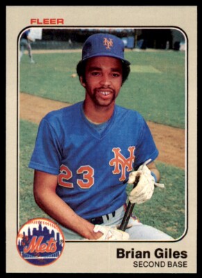 1983 FLEER BRIAN GILES ROOKIE . NEW YORK METS #544 | eBay