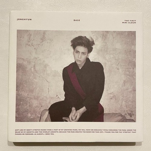 SHINee Jonghyun BASE Wine Ver CD Photocard 1st Solo Mini Album White ...