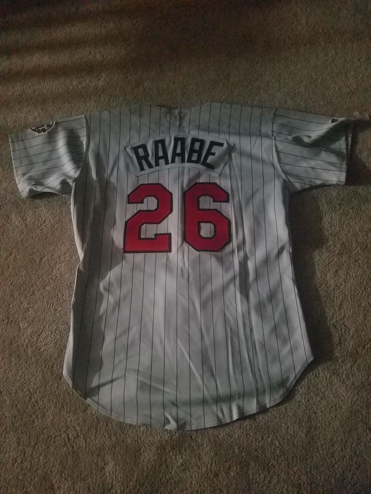 1995 Minnesota Twins Brian Raabe Game Used Baseball Jersey New Ulm ...