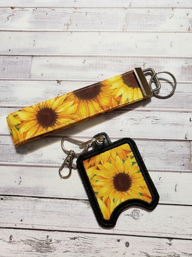 Sunflower Wristlet key chain and Air Pods case | eBay