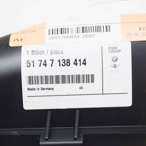 NEW BMW 3 E91 FRONT RIGHT BRAKE AIR DUCT 51747138414 7138414 ORIGINAL ...