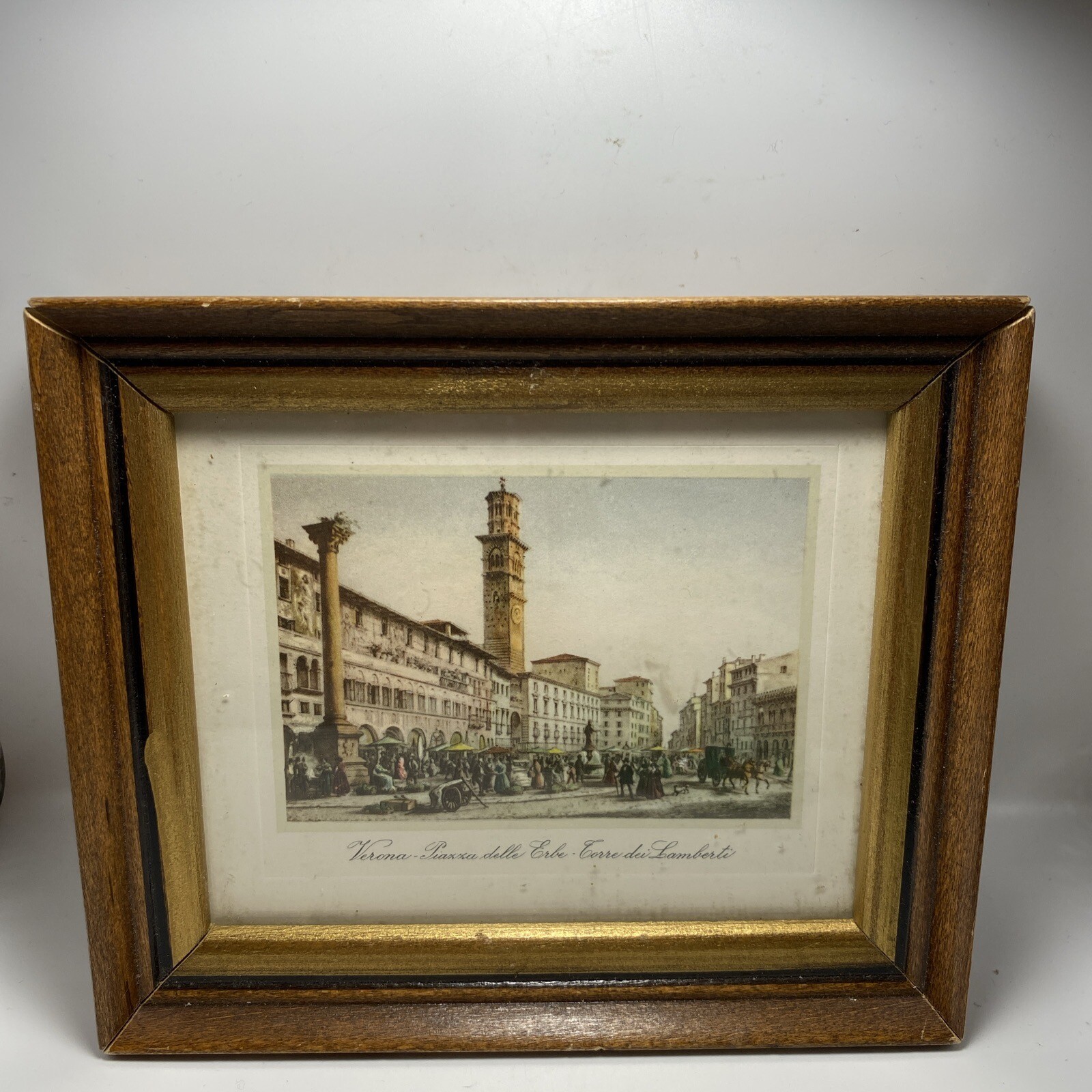 Fleck Brothers Framed Picture Verona Piazza Seller Erne 7” X 6” BB2 | eBay