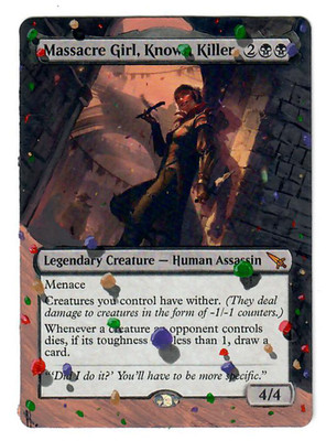 Massacre Girl, Known Killer Altered Full Art Magic EDH Assassin Black ...