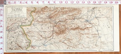 MAP/BATTLE PLAN CAMPAIGN OF TALAVERA JUN-SEPT 1809 BRITISH WELLESLEY ...