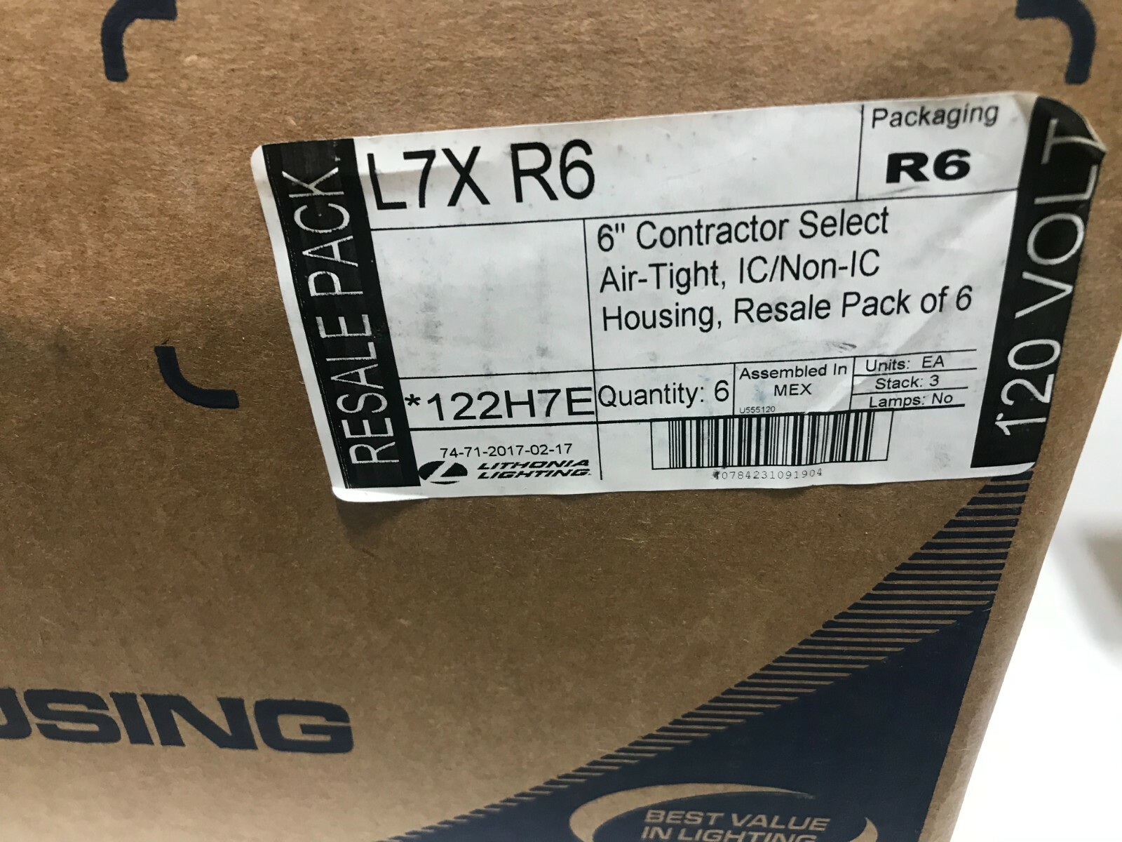 lithonia lighting can light L7X R6 6 inch housing contractor pack | eBay