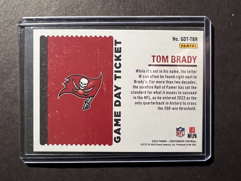 Tom Brady 2022 Contenders Game Day Ticket Green #GDT-TBR | eBay