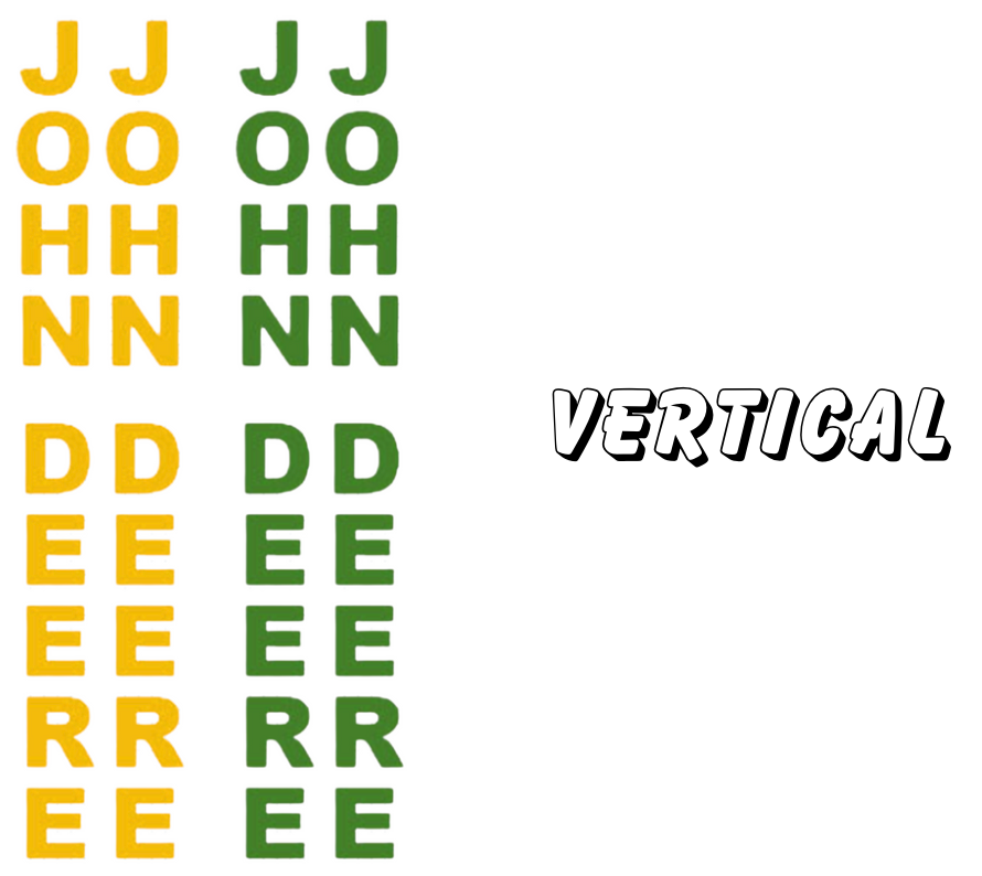John Deere Lettering Premium Vinyl Decal /Sticker 2-Pack! | eBay
