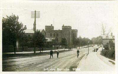 REAL PHOTOGRAPHIC POSTCARD OF THE INFANTRY BARRACKS, YORK CITY, NORTH ...