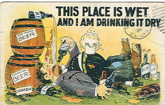 pc12322 postcard Comic Thirst alcohol Canadian Beer postally used 1929 ...