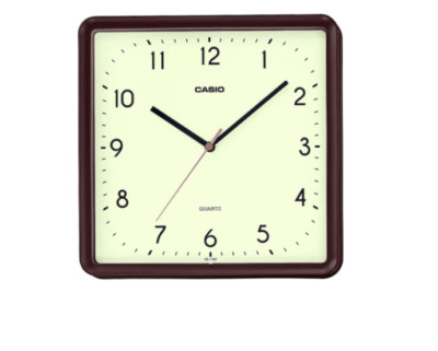Casio Cream Dial Colour Square IQ-152-1DF Coffee Strap Cord Wall Clock ...