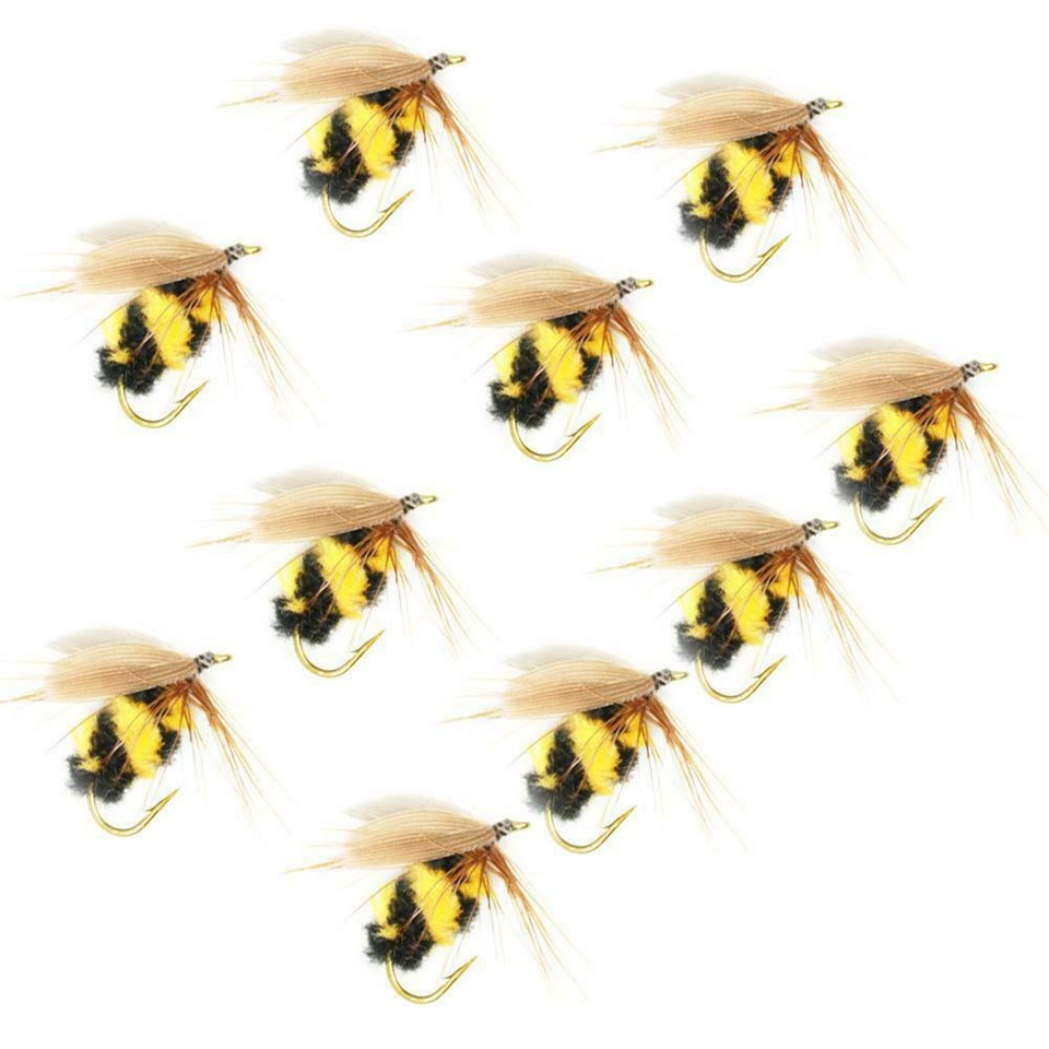 LOT 10 Foam Bumble Bee Nymph Trout Flies Fly fishing Hot C2 | eBay ...