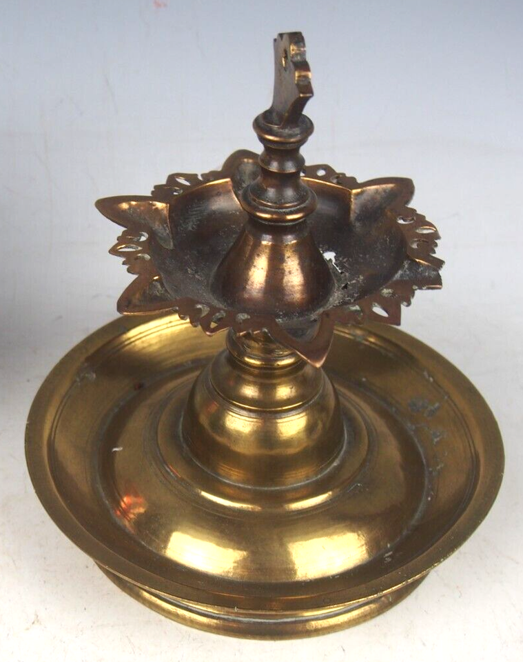 19TH CENT. INDIA HINDU DIYA VILAKKU HANGING LAMP - CEREMONIAL 6 Wick ...