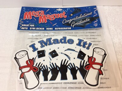 I MADE IT GRADUATE MEGA MAGNET New in bag GREAT FOR AUTO HOME LOCKERS ...