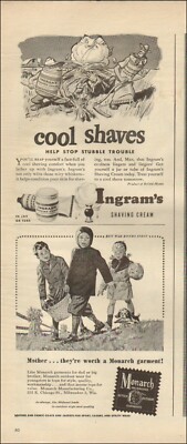 1944 Vintage ad for Ingram's Shaving cream`Art Cartoon retro tube | eBay