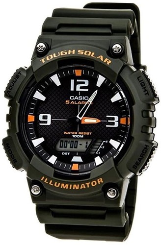 Casio Youth Solar Sports Analog-Digital Black Dial Men's Watch AQ-S810W ...