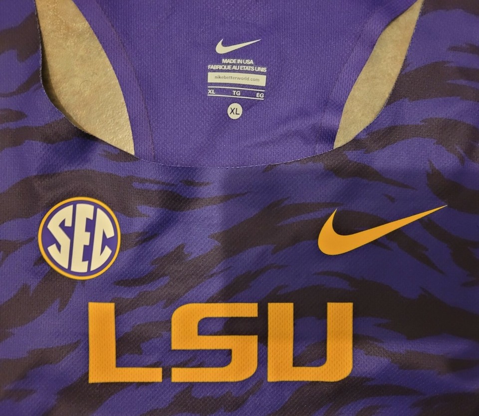 Nike LSU Tigers Team Issued Track and Field Jersey Singlet Women's Size ...