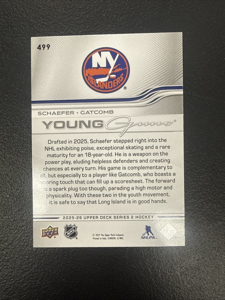 25/26 Series 2 - Matthew Schaefer/Marc Gatcomb Teammates Young Guns | eBay
