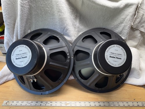 One Pair Realistic (Radio Shack) 15" Woofers 40-1301 | eBay