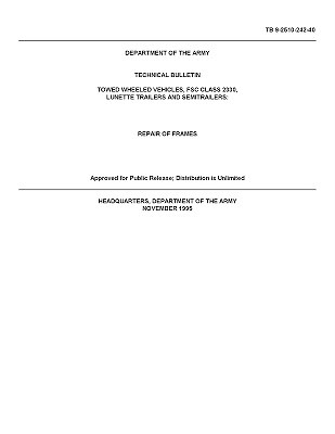 Military Trailer & Semitrailer TM/TB Manual Set – M416 M762 M716 M269 ...