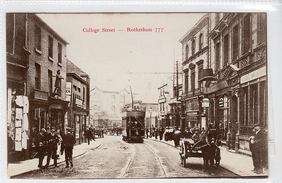 COLLEGE STREET, ROTHERHAM: Yorkshire postcard (C12526) | eBay