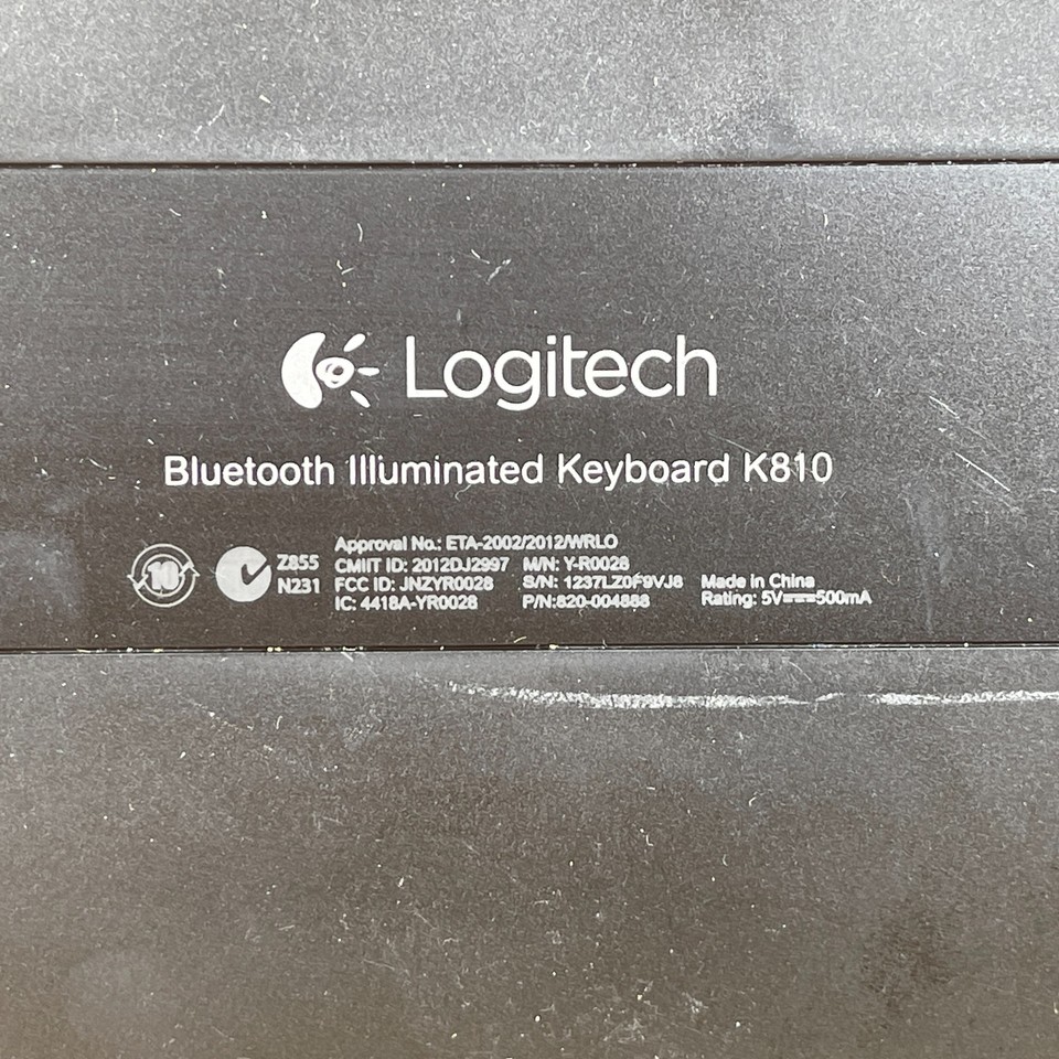 Logitech K810 Black/Gray Wireless Bluetooth Illuminated Multi-Device ...