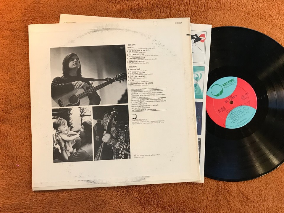 LOBO just a singer LP BT89501 Big Tree Records Bell Records 1974 ...