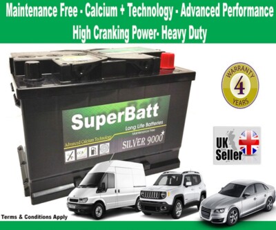 Vauxhall Car & Van OEM Replacement Battery TYPE 096 - SuperBatt 096 ...