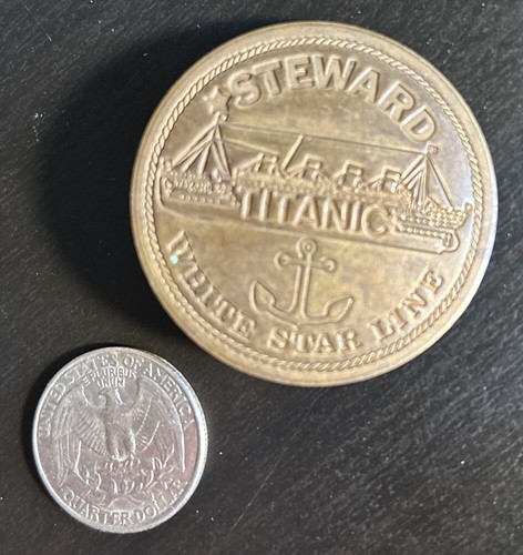VTG Steward Titanic White Star Lines Cruise Pinback Pin Brass Badge | eBay