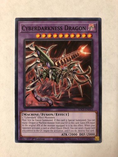 Yugioh Cyberdarkness Dragon SDCS-EN043 Common 1st Edition Near Mint | eBay