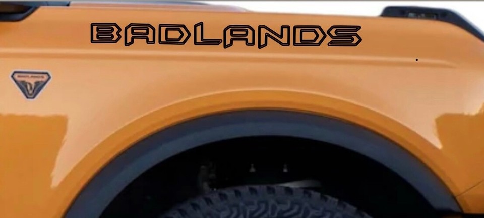 Ford Bronco - WILDTRAK Front Fender Vinyl Decal Set - Fits Models 2021 ...