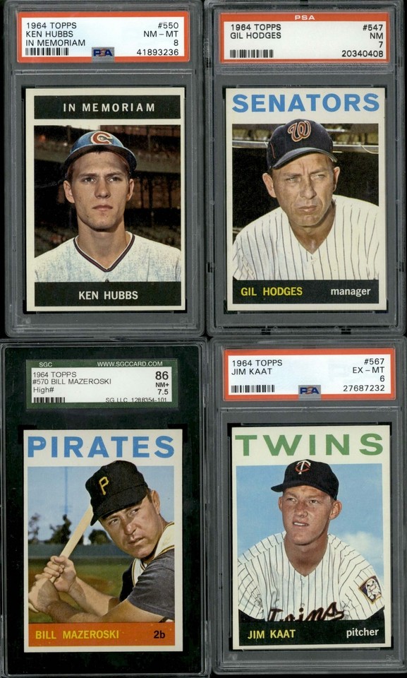 1964 Topps Baseball Complete Set 587/587 High Grade EX-MT NMT PSA Mays ...