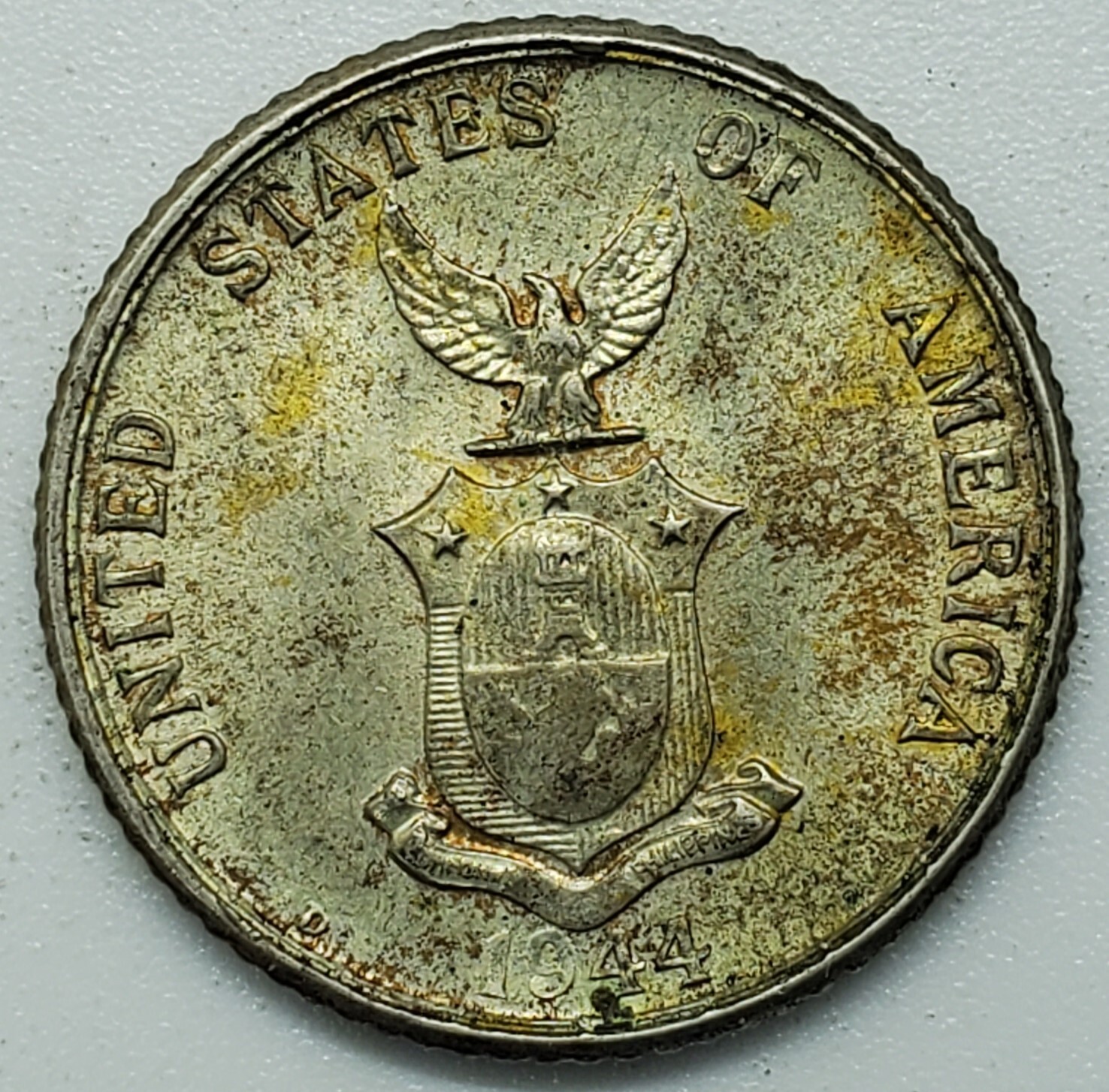 1944 D Twenty Centavos Filipinas Phillipines United States of America ...