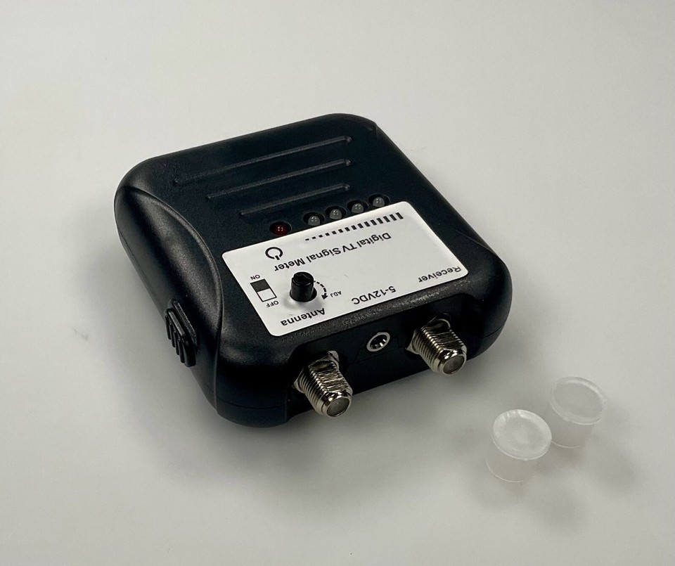 OTA TV Antenna Signal Strength Meter Kit w/ LED Display with 3ft Coax ...