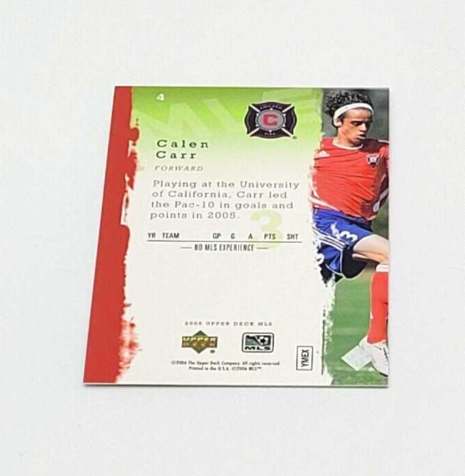2006 Upper Deck MLS Soccer Calen Carr Chicago Fire #4 Trading Card | eBay