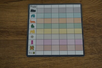 Laminated Re-useable Tiny Towns Board Game Score Sheet | eBay