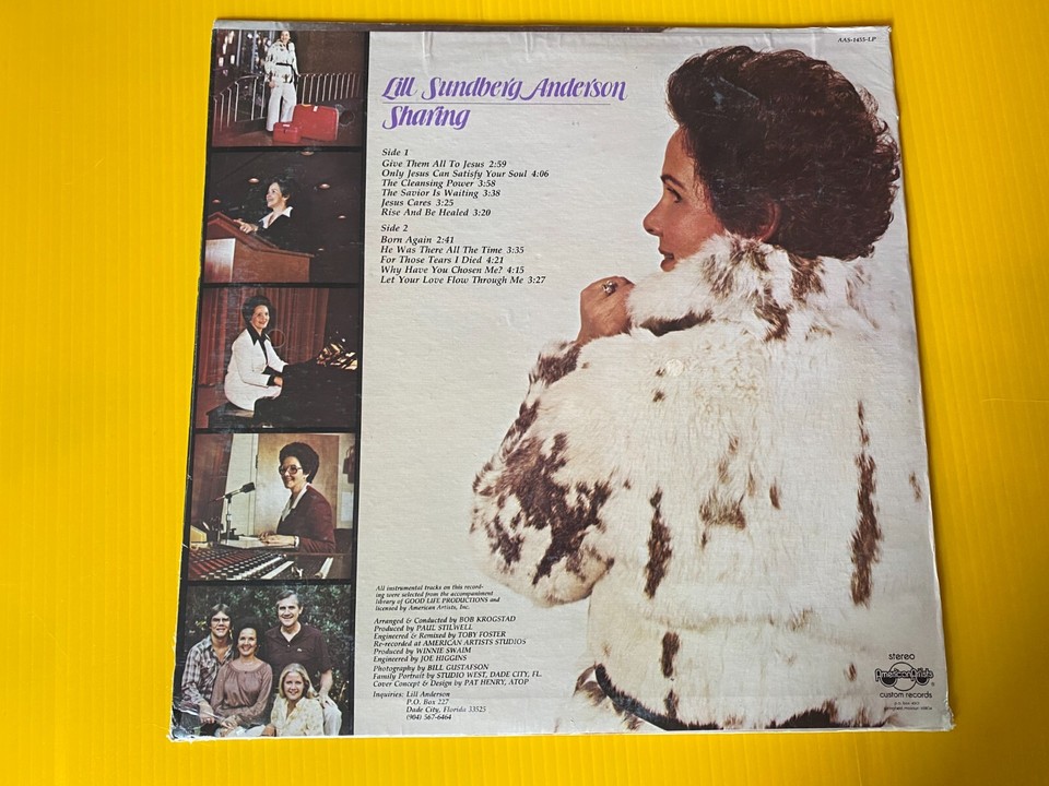 Lill Sundberg Anderson Sharing BRAND NEW SEALED gospel LP Paul Stilwell ...