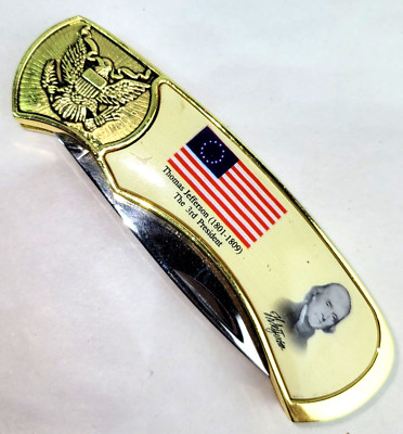 Presidential Collectable 4" Pocket Jack Knife Thomas Jefferson 3rd ...