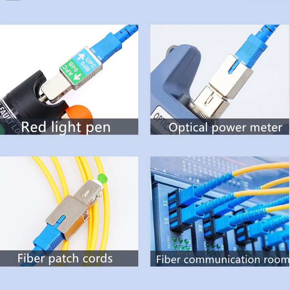 Fiber Optic 0dB SC/APC to SC/UPC Male To Female Converter Fiber Optic ...