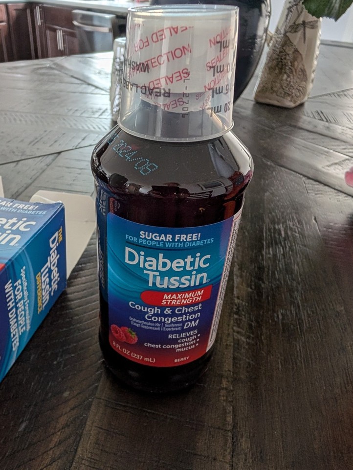 Diabetic Tussin Cough & Chest Congestion DM Liquid with Maximum ...